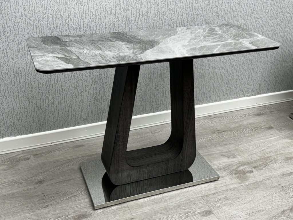 Luxury Zermatt Console Table (Grey Ceramic)